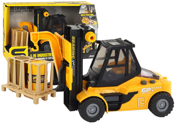 Yellow Forklift 1:16 Moving Forks Sounds Lights | Toys \ Cars \ Budowlane