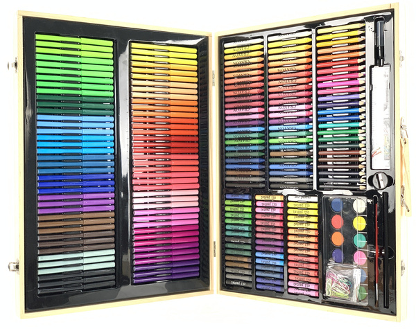 Large Artistic Painting Set in a Wooden Case 251 elements ! | Biurowe i ...