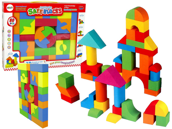 Multi-Coloured Foam Blocks 80 pieces | Toys \ Building blocks