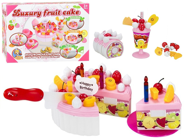Luxury Fruit Cake Realistic Safe Cutting Sweets Birthday Velcro | Toys ...