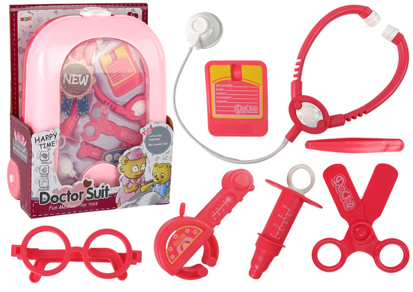 Doctor Kit in Backpack Doctor Stethoscope Scissors Pink | Toys \ Doctor ...