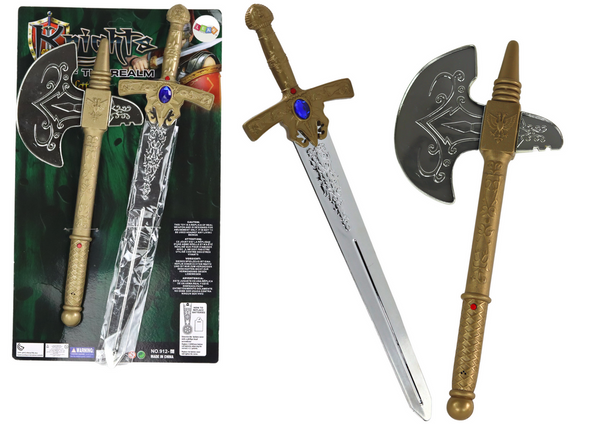 Sword Ax Knight Set Knight Weapon For Kids | Toys \ Costumes and gadgets |