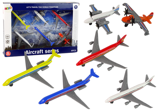 Passenger Planes Set Various Colours 6 Pieces | Toys \ Planes