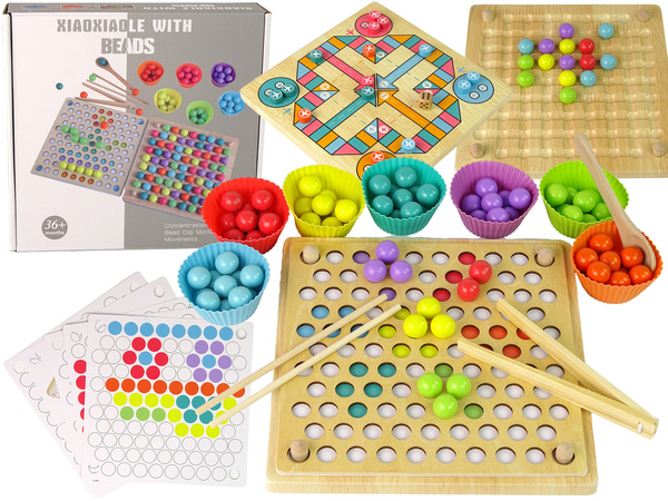 Wooden Ball Game Beads Educational Board Chinese | Toys \ Zabawki ...