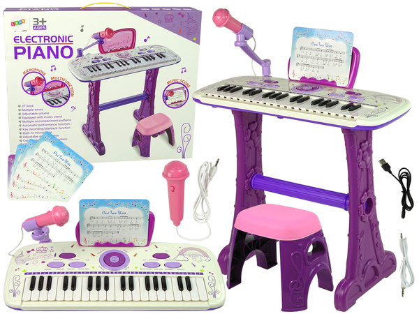 Electric Piano Keyboard For Kids Pink USB notes | Toys \ Music and ...