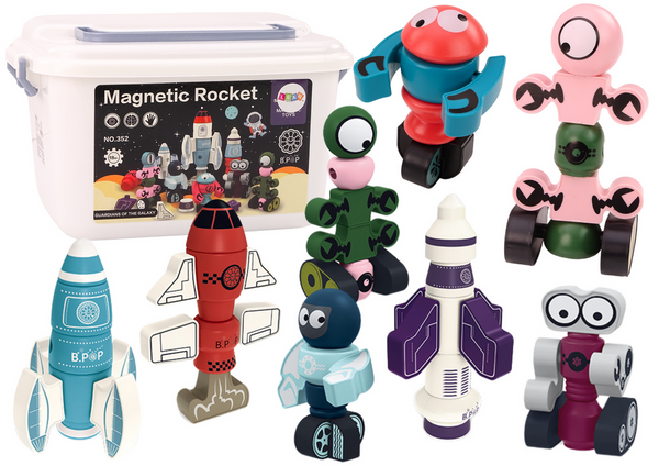Magnetic Blocks Space Rocket Set 56 pieces. Magnetic Rocket Mix | Toys ...