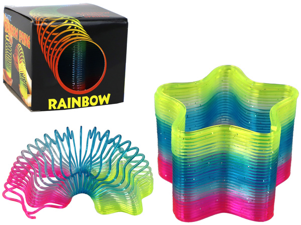 Iconic Rainbow Spring Glitter Star Calming Gadget 6CM | Toys \ Games \ Pop It