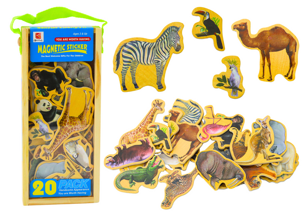 Set of Wooden Magnets Animals 20 Pieces Colorful | Toys \ Zabawki ...