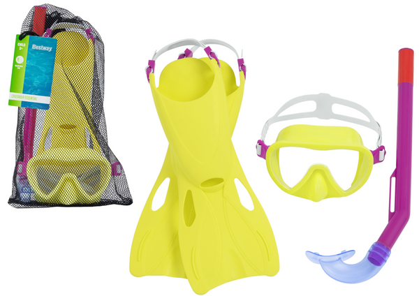 Diving Kit Yellow Mask, Fins, Tube Bestway 25039 | Swimming Pools ...