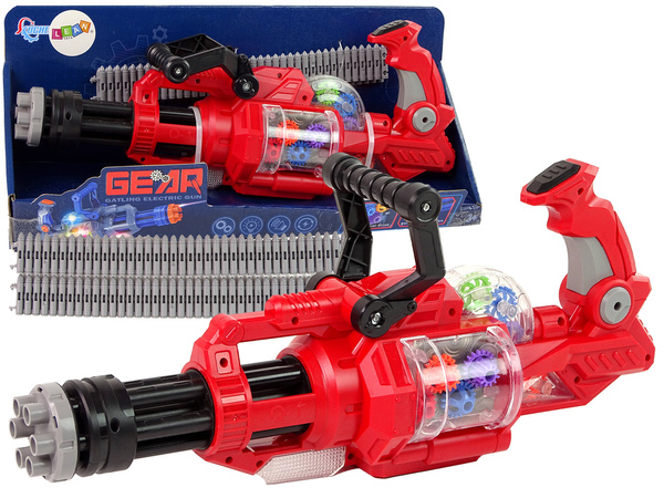 Electric Gun Rotating Cannon Light Sound Red | Toys \ Guns
