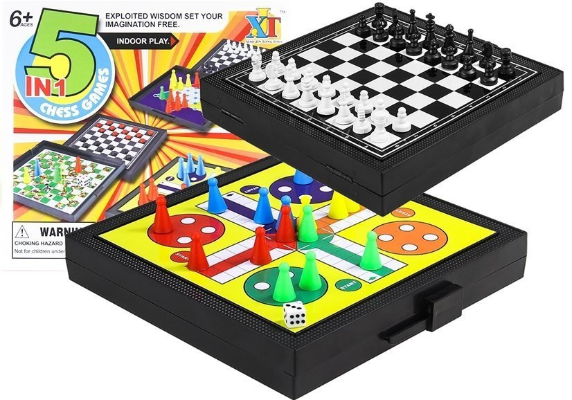 5 IN 1 Chess Games Set Ludo Draughts Snakes And Ladders | Toys \ Games