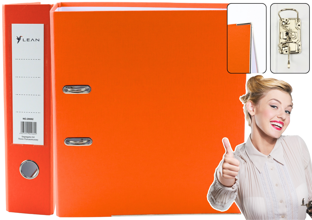 A4/75mm Orange Document Binder | School & Office \ Binders