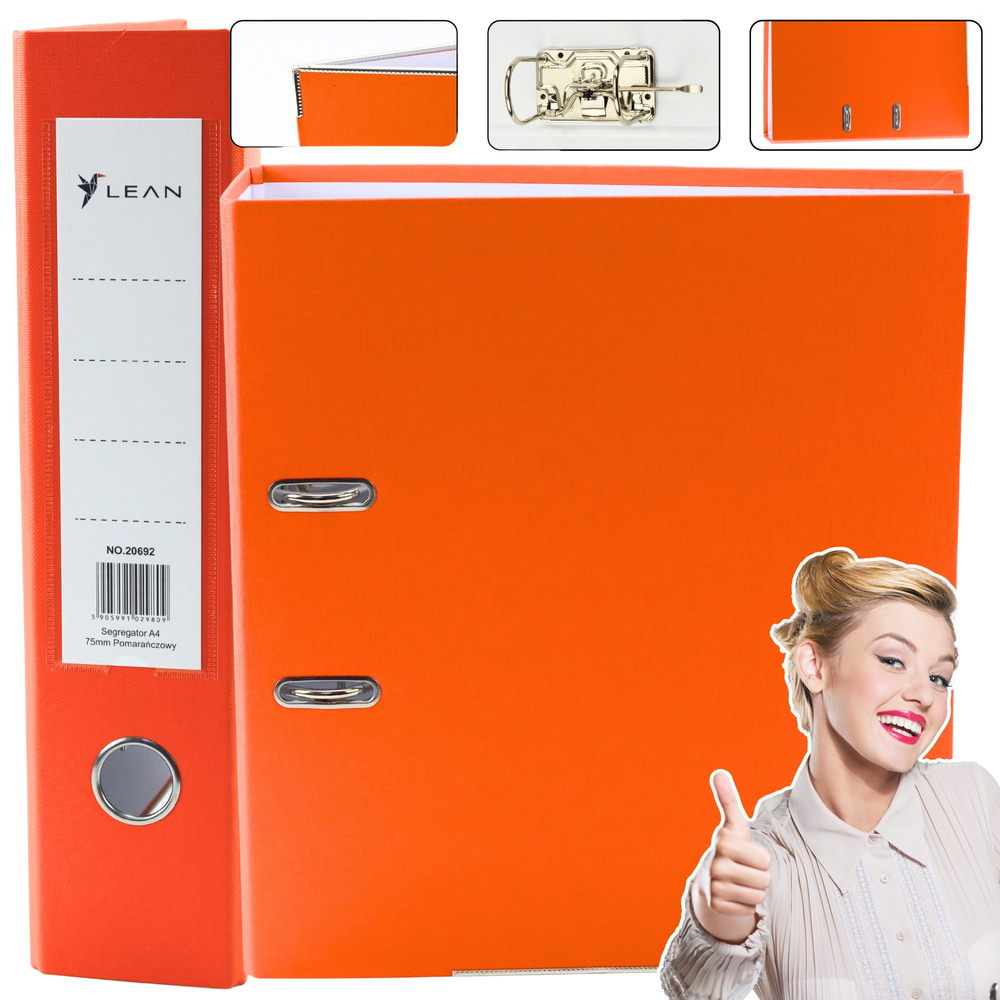 A4/75mm Orange Document Binder | School & Office \ Binders