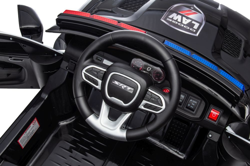 Battery Car Dodge Charger Police Black | Electric Ride-on Vehicles \ Cars