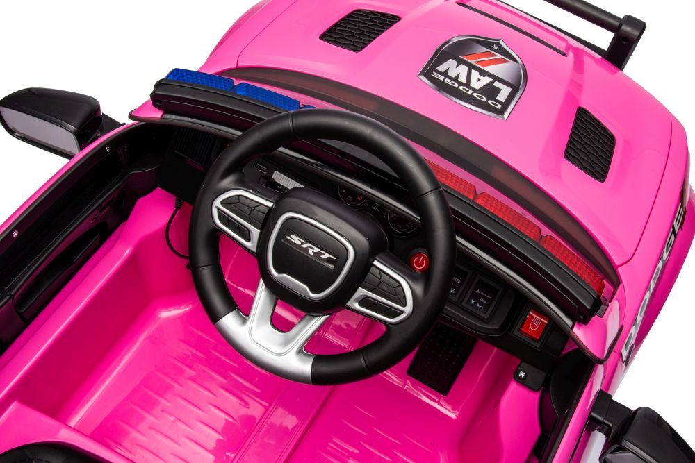 Battery Car Dodge Charger Police Pink | Electric Ride-on Vehicles \ Cars