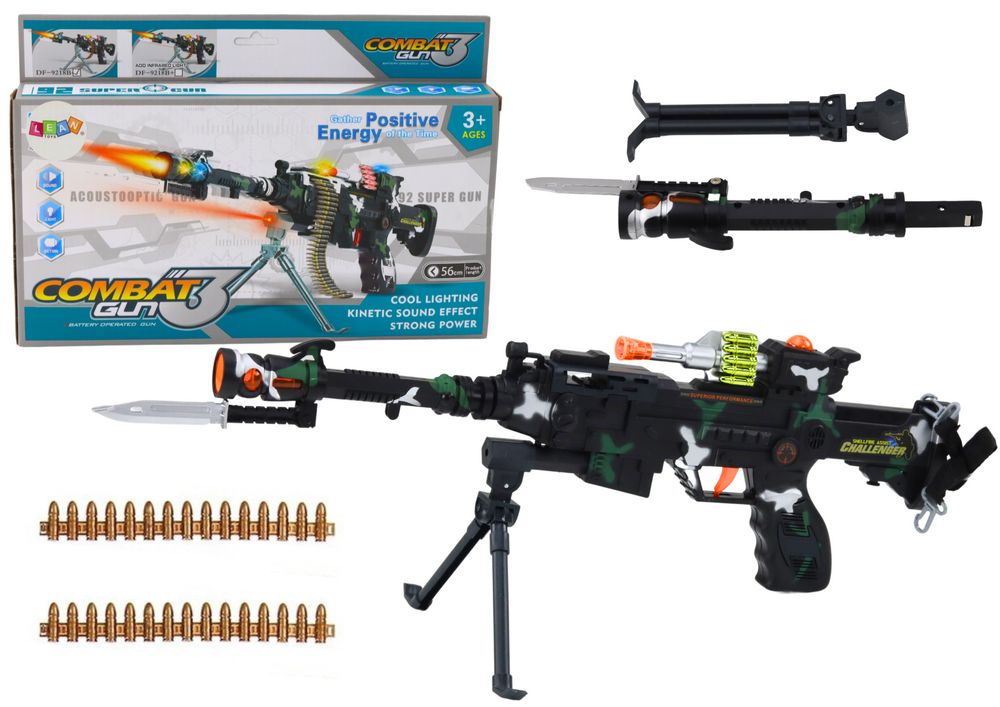 Battery Operated Machine Gun Lights Sounds Realistic Toy | Toys \ Guns