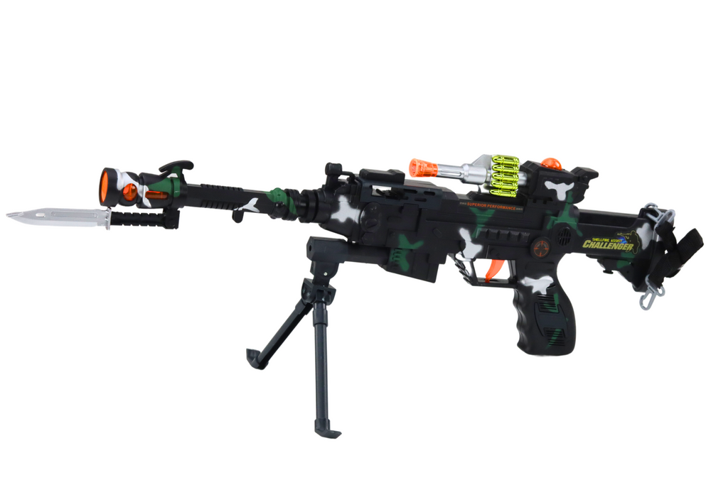 Battery Operated Machine Gun Lights Sounds Realistic Toy | Toys \ Guns