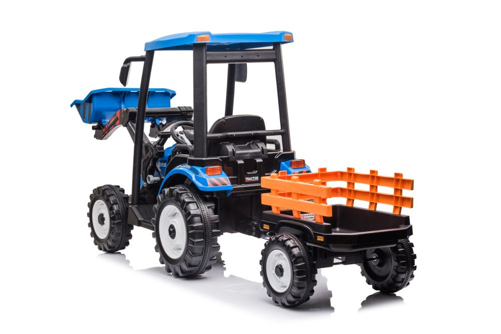 Battery-operated tractor with trailer Hercules Blue 24V | Electric Ride ...