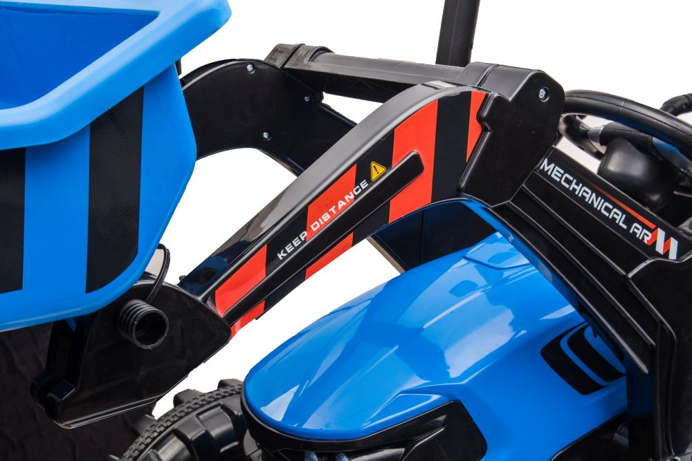 Battery-operated tractor with trailer Hercules Blue 24V | Electric Ride ...