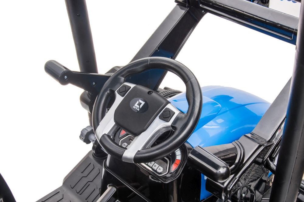 Battery-operated tractor with trailer Hercules Blue 24V | Electric Ride ...