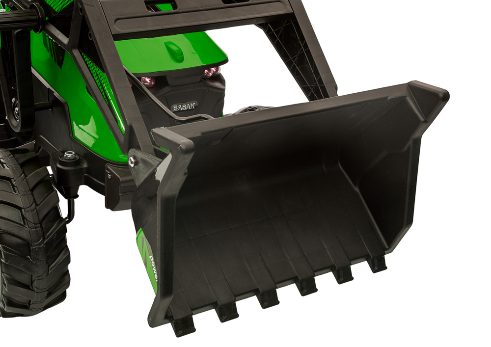 Battery-powered excavator with trailer SX2068 Green | Electric Ride-on ...