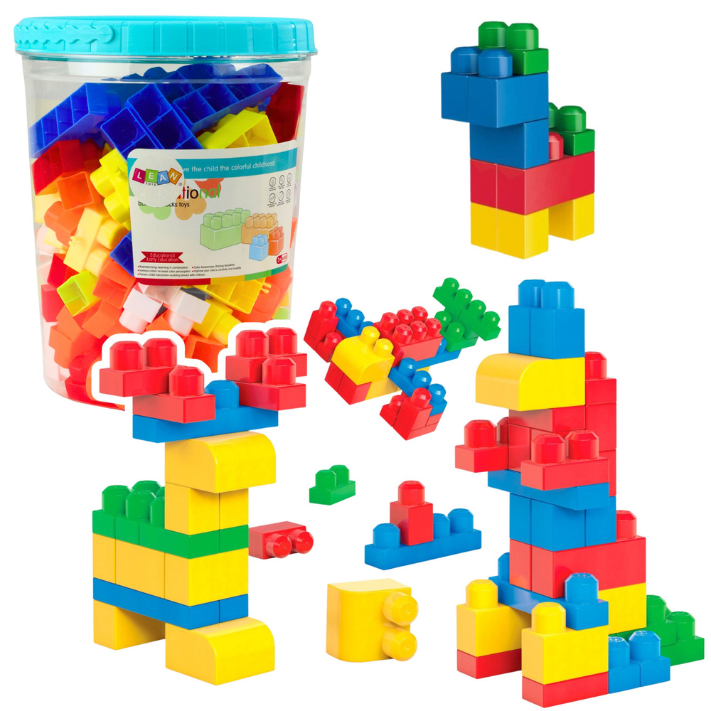 Blocks In Bucket Educational Large Construction Set Colorful 160 pcs ...