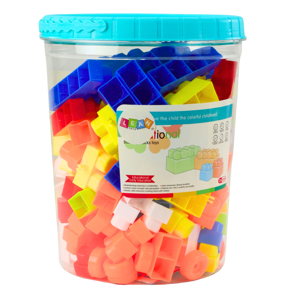 Blocks In Bucket Educational Large Construction Set Colorful 160 pcs ...