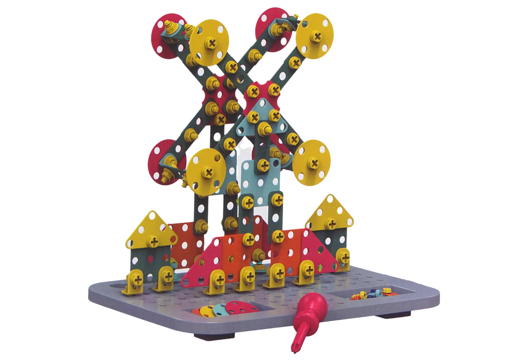 Building Blocks Set in Tool Box + Battery-driven screwdriver DIY TOOL ...