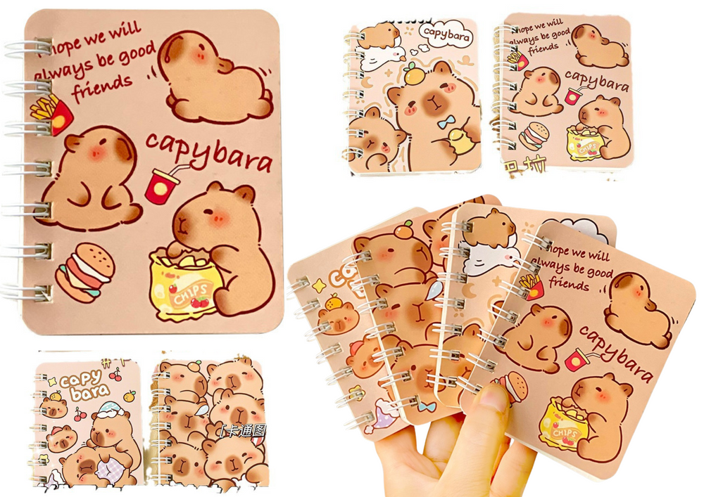 Capybara Lined Notebook Set 4pcs A7 | Biurowe i szkolne \ Biurowe