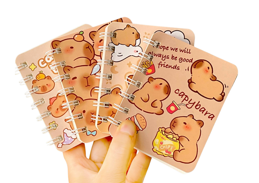 Capybara Lined Notebook Set 4pcs A7 | Biurowe i szkolne \ Biurowe