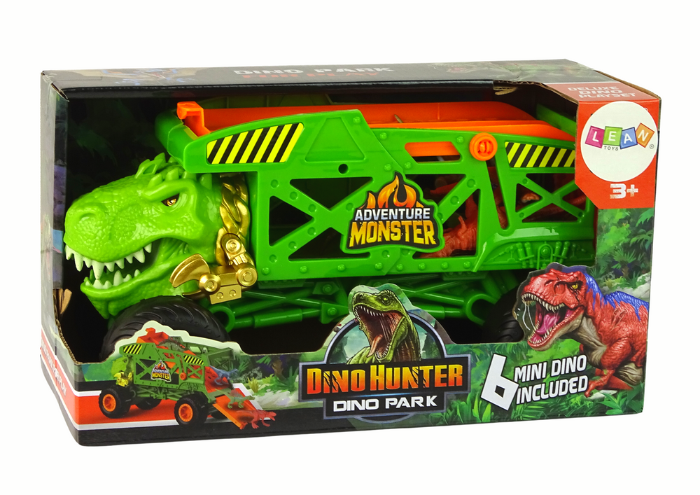 Car Transporter Dinosaur Green Set | Toys \ Dinosaurs