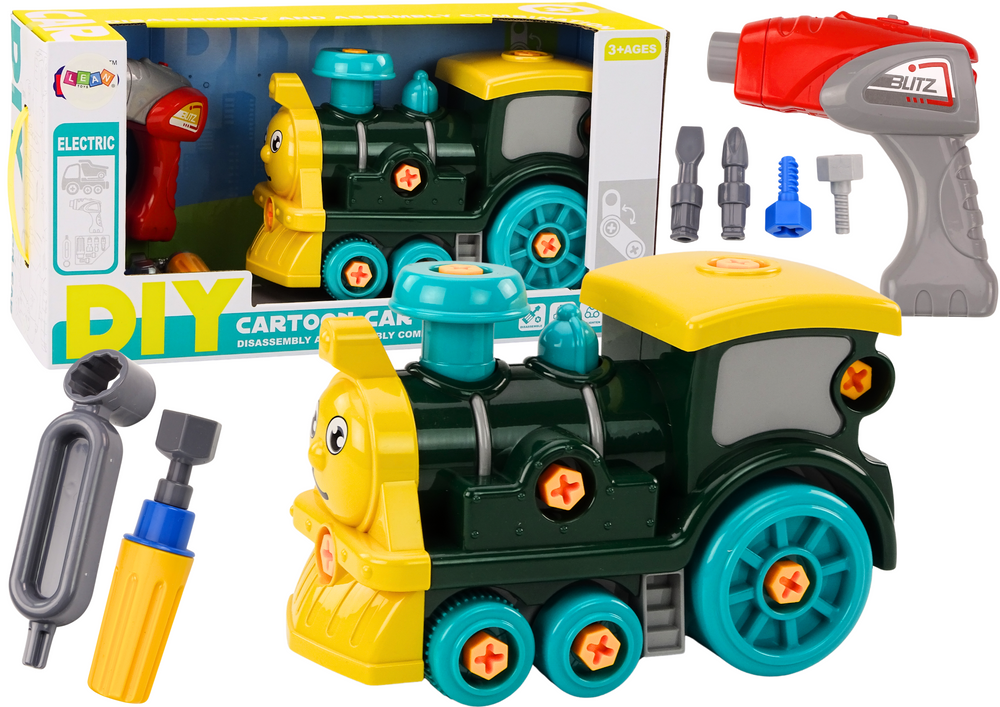 Cartoon Turning Locomotive DIY Green | Toys \ DIY