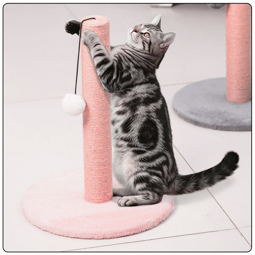 Cat Scratcher Scratching Post Tower Pink 40 cm x 30 cm | Miscellaneous ...