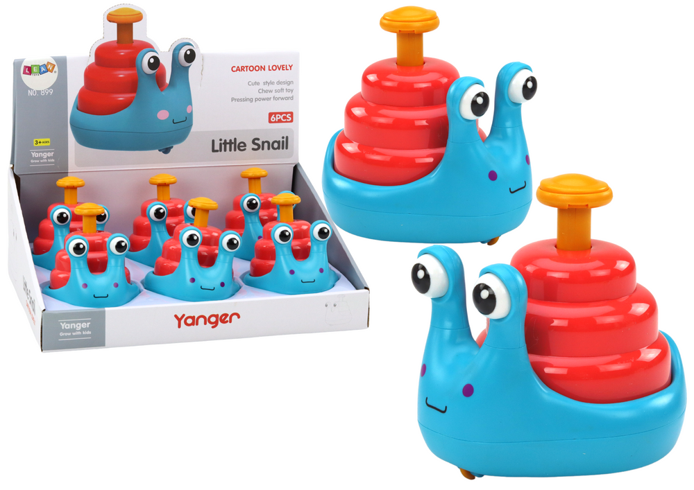 Cheerful Snail On Wheels Riding Blue And Red | Toys \ Toys of newborns