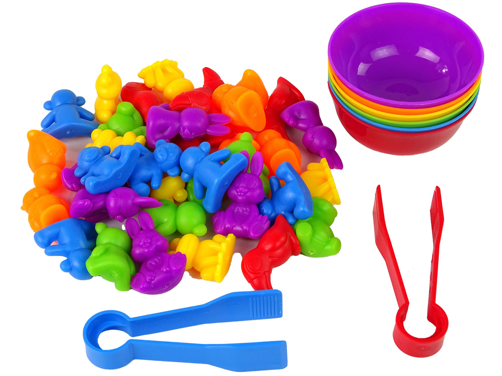 Colour Sorting Toy Animals Teddy Bear Frog 36 Pieces | Toys ...