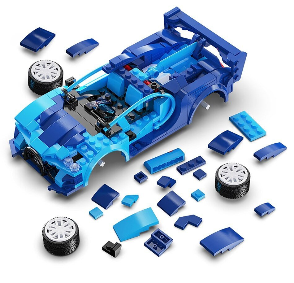 Construction Blocks Race Car Blue R/C 325 Elements | Toys \ Building ...
