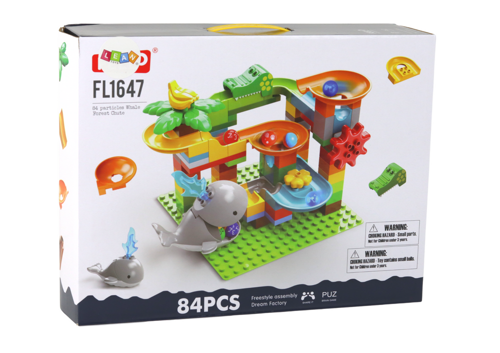 Construction Blocks Slide for Balls Whale 84 pcs | Toys \ Building blocks