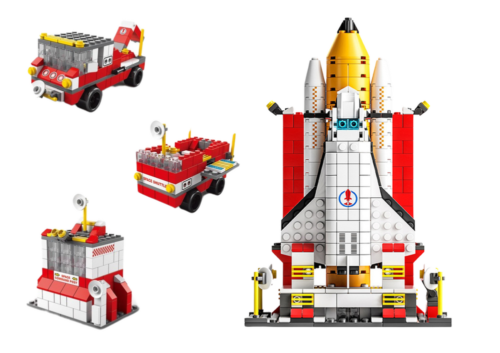 Construction Bricks Space Rocket 6in1 Space Vehicles 1000 pcs. | Toys ...