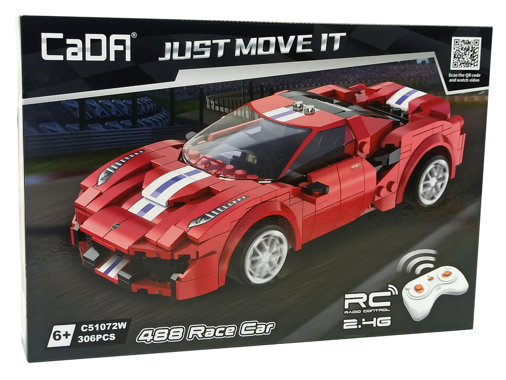 Construction blocks Cada Auto Remote-controlled red 306 elements | Toys ...