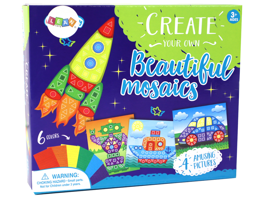 Creative Set Colorful Mosaic Rocket Scrapbook | Toys \ Creative toys