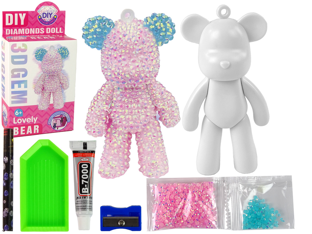 Creative Teddy Bear DIY Diamonds 3D Keyring Set Pink | Toys \ Creative ...