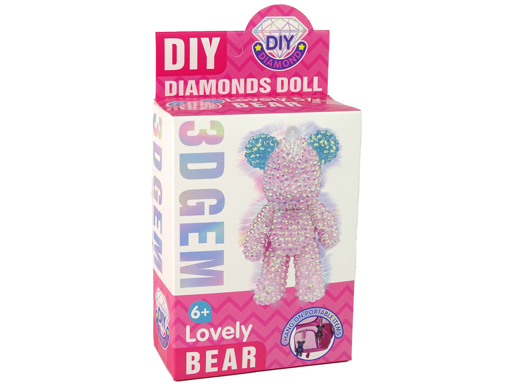 Creative Teddy Bear DIY Diamonds 3D Keyring Set Pink | Toys \ Creative ...