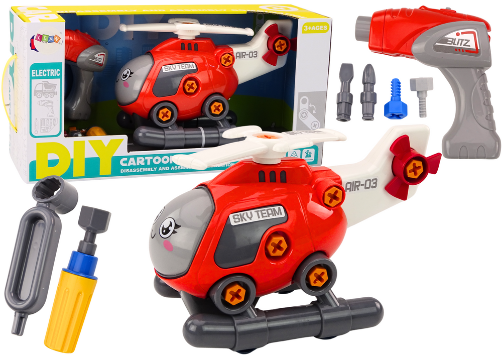 DIY Turning Cartoon Helicopter Red | Toys \ DIY