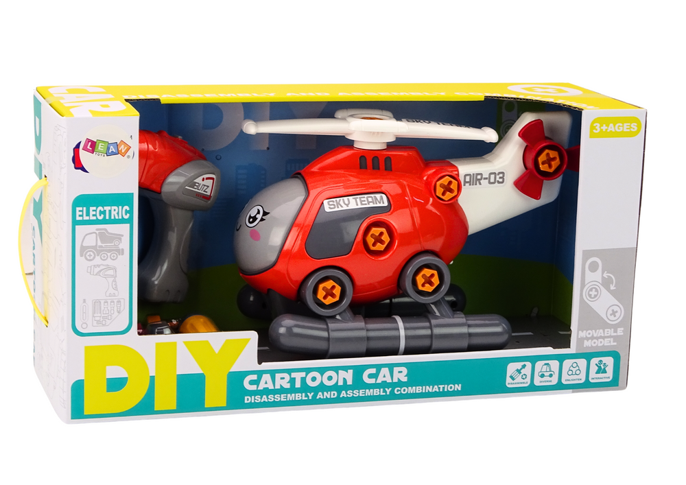 DIY Turning Cartoon Helicopter Red | Toys \ DIY
