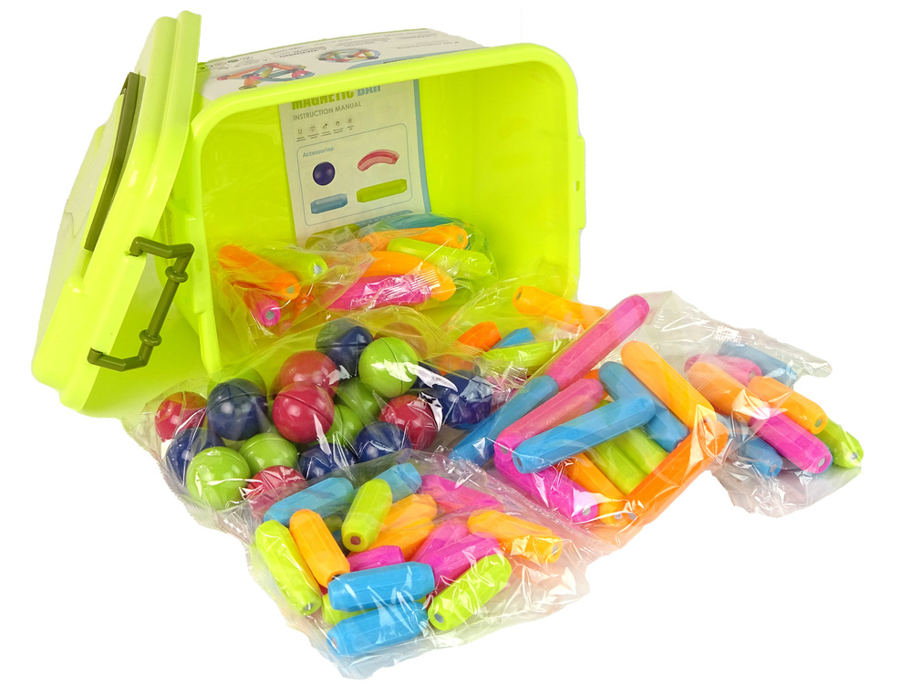 Educational Construction Magnetic Bricks Chest 70 Elements | Toys ...