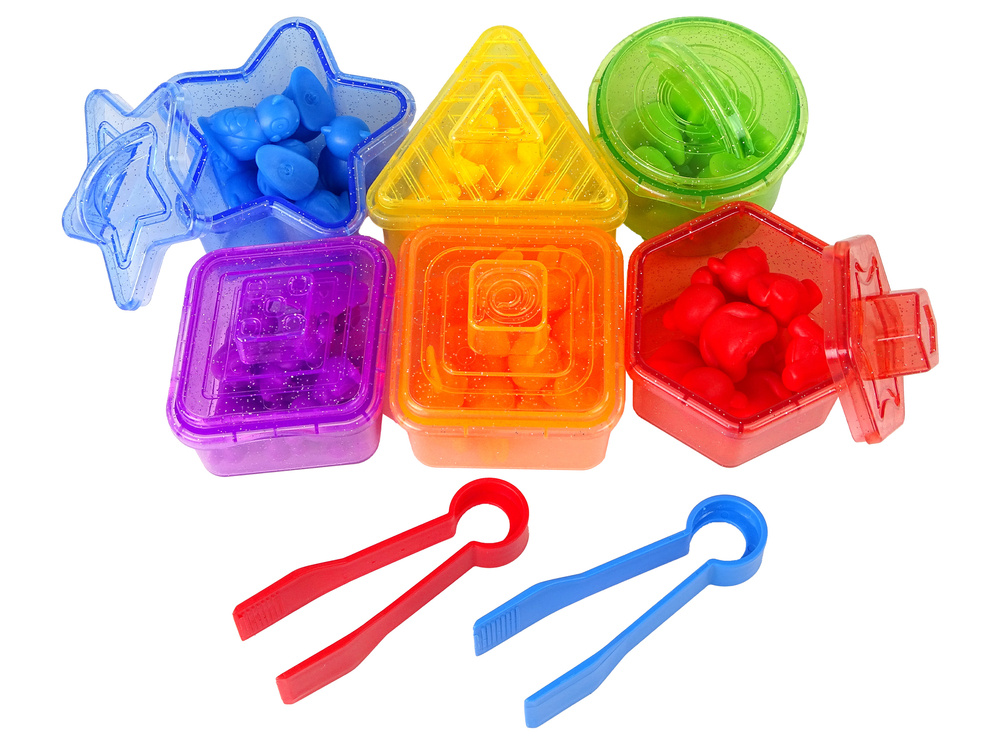 Educational Sorting Toy Rubber Animals Glitter Bins 36 Pieces | Toys ...