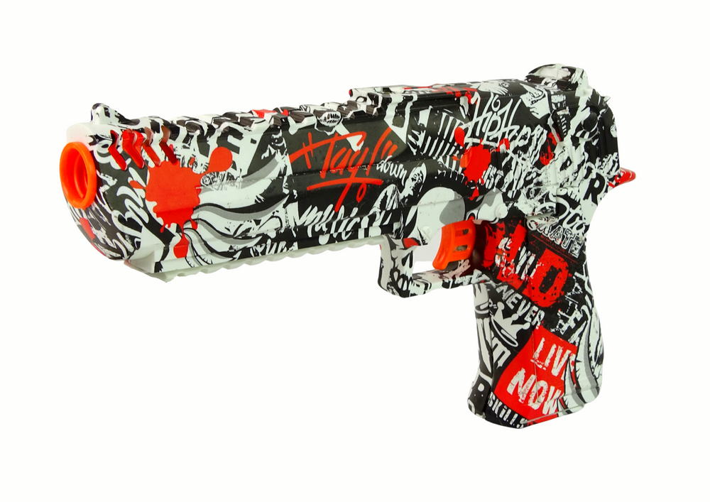 Electric Water Ball Gun Graffiti Red Set 20 Meters | Toys \ Guns ...