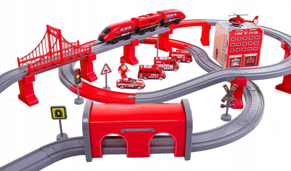 Fire Brigade Town Train Set Red 203 km/h | Toys \ Train sets and racing ...
