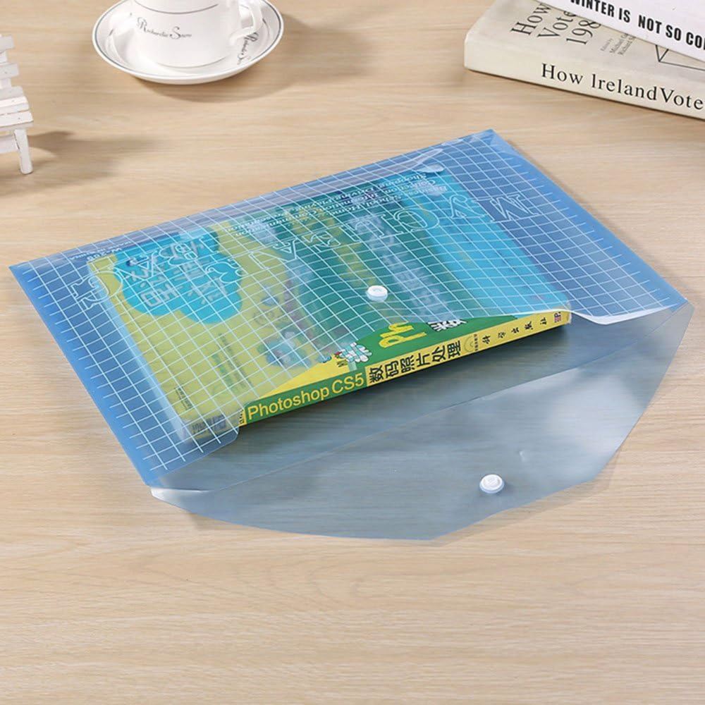 Folder Envelope With Clasp Transparent Blue A4 20 Pieces | School ...