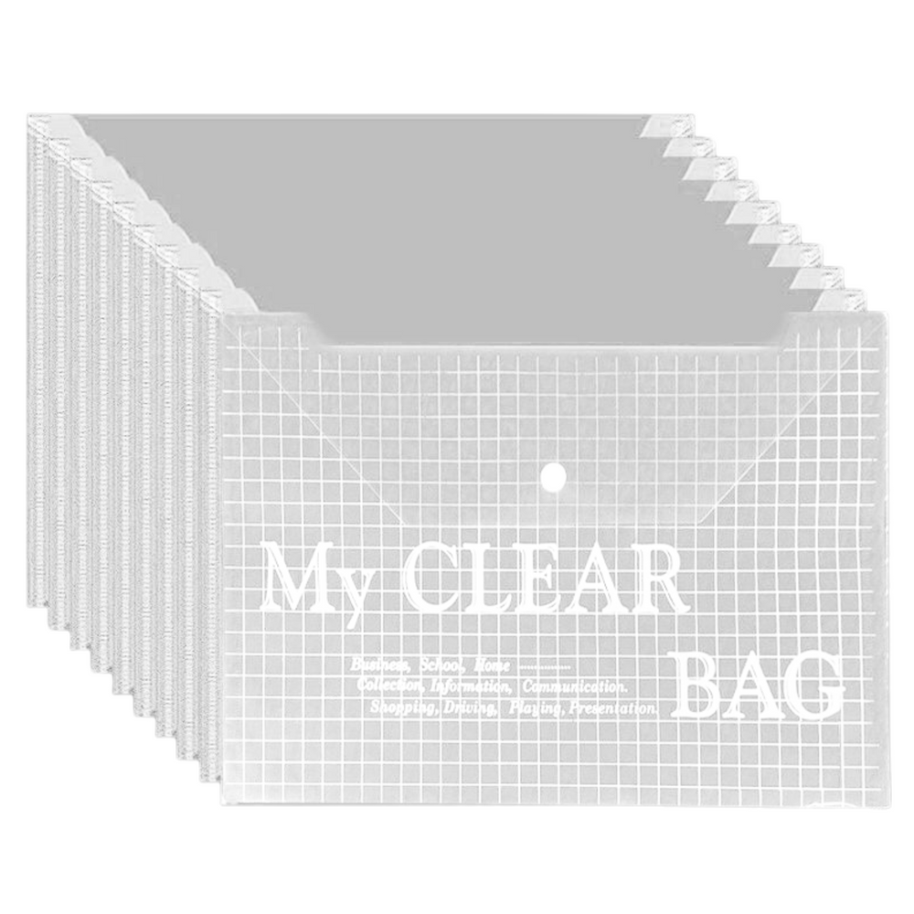 Folder Envelope With Clasp Transparent Transparent A4 20 Pieces ...